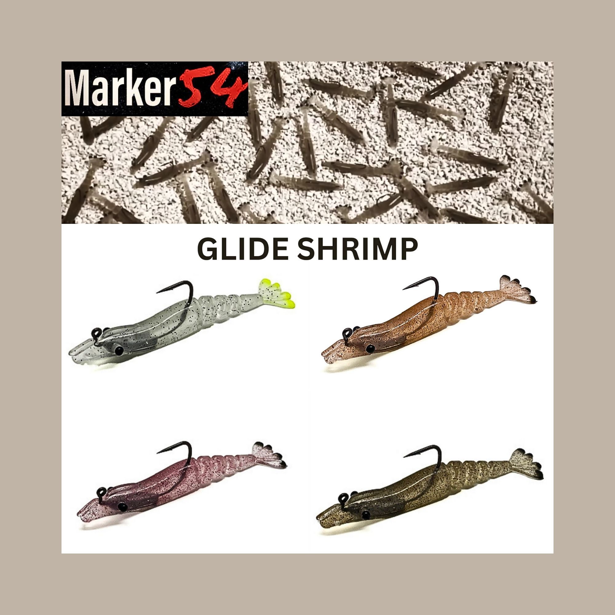 Marker 54 Glide Shrimp | M54 | Lures & Baits | Fishing Store ...